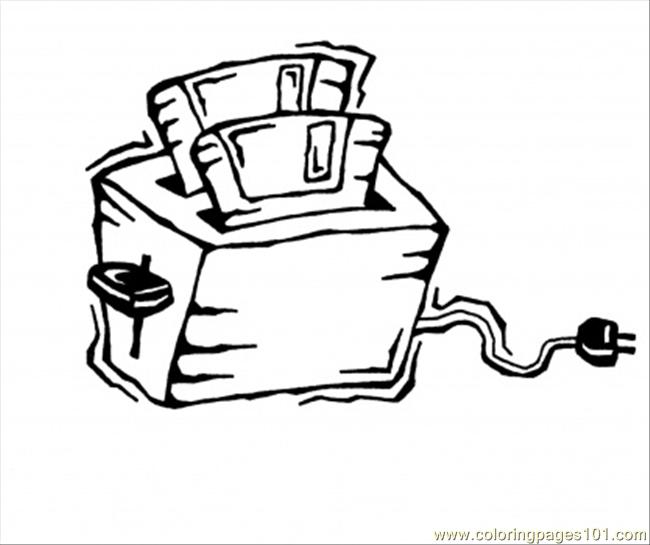 Dishwasher Sketch Coloring Page
