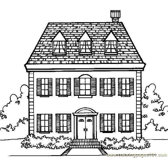 Cottage House Pages Coloring Pages
