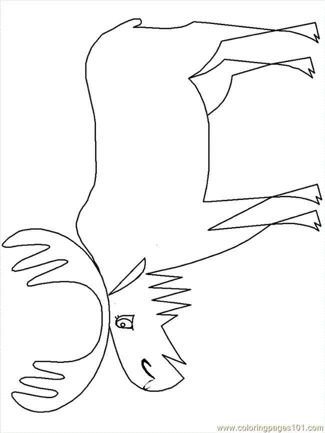 Moose Outline Coloring Pages