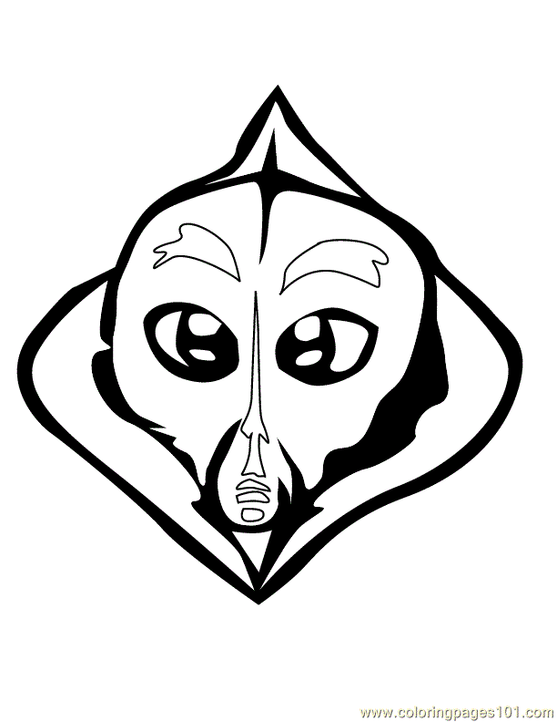 Coloring Pages Alien Head (Peoples > Others) - free printable coloring ...