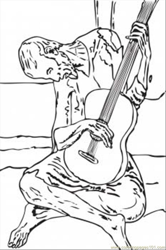 Pablo Picasso Coloring Pages Sketch Coloring Page