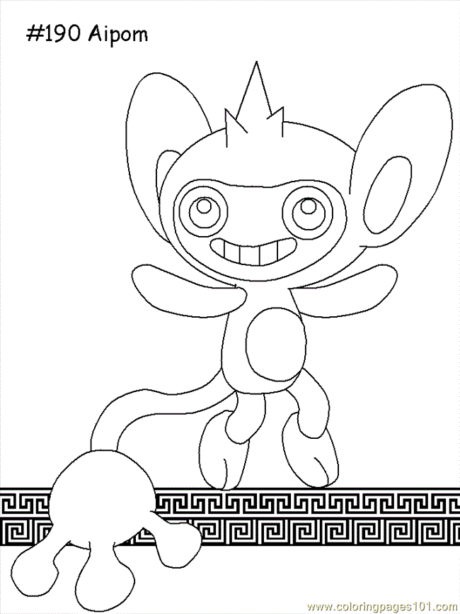 Pokemon aipom coloring pages