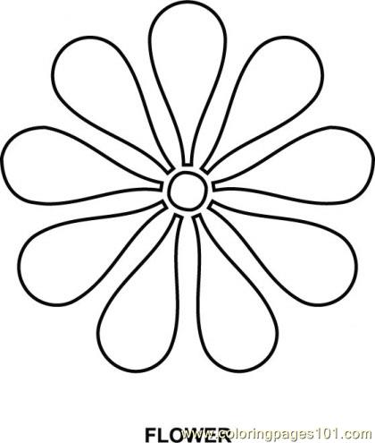 Coloring Pages Printable Flower Shapes