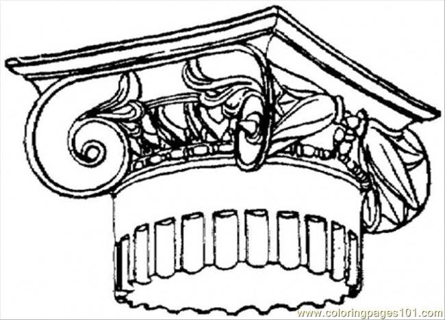 Greek Columns Coloring Pages