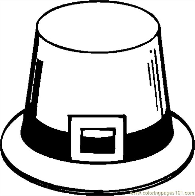 Thanksgiving Pilgrim Hat Coloring Pages Coloring Pages
