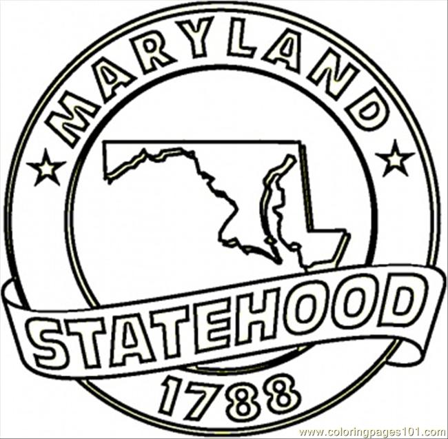 Maryland State Map Coloring Page Coloring Pages