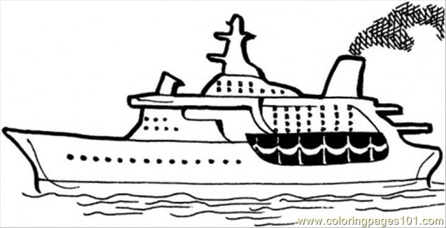 Water transportation coloring pages for kids