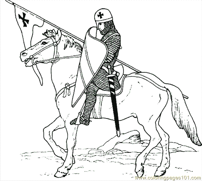 Coloring Pages Castle Knight Coloring Page 10 (Peoples > knights ...