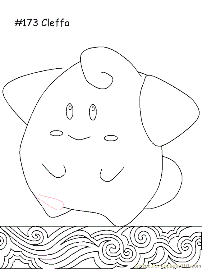 Cleffa Coloring Page Coloring Pages