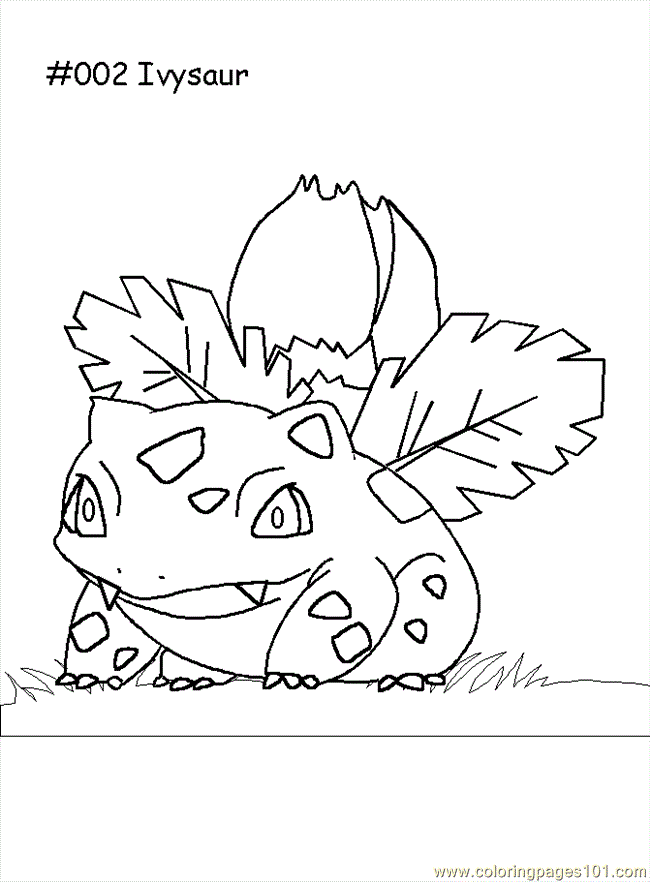 Ivysaur pokemon coloring pages